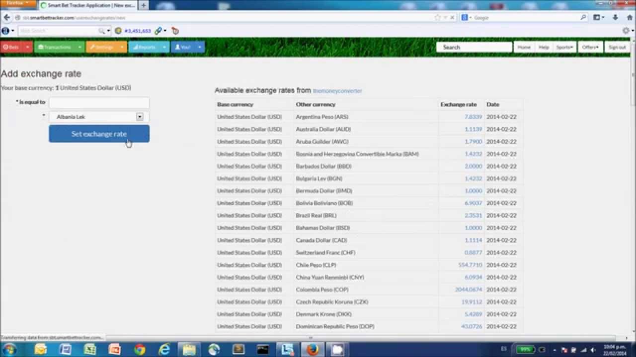 Smart Bet Tracker - Lesson 12 - Manage currencies - YouTube
