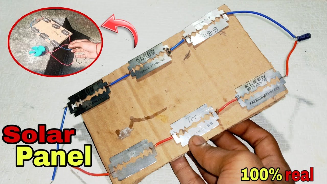 Blade Se Solar Panel Kaise Banaye| How To Make Using Blade Solar Cell ...