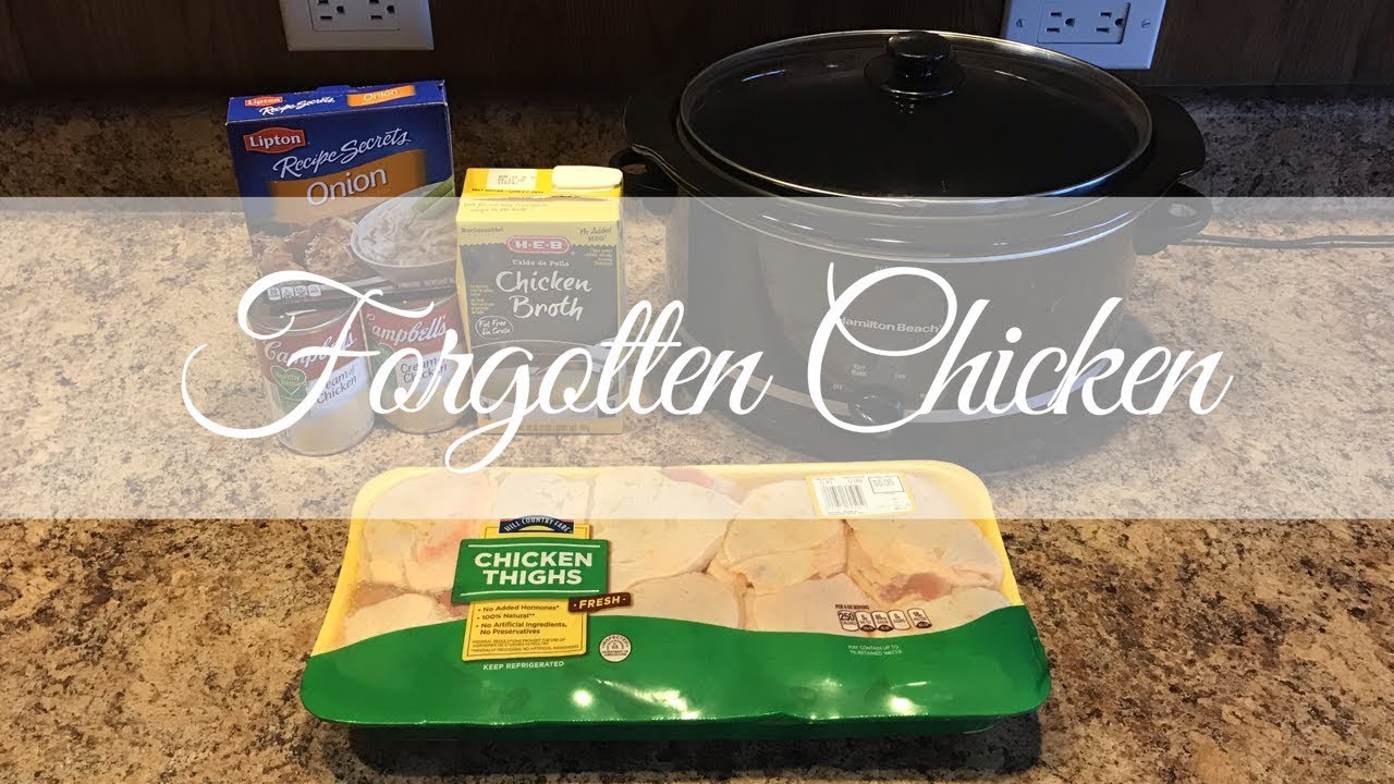 Easy Crockpot Recipe: Forgotten Chicken - YouTube