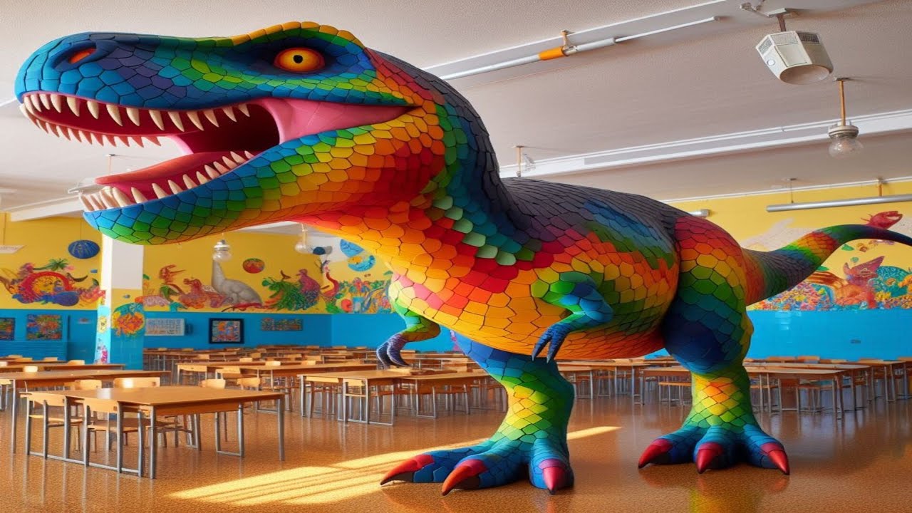 T rex EL Dinosaurio de colores - YouTube