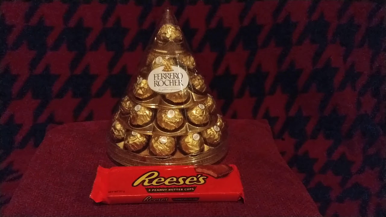 Reese's peanut butter cups, and Ferrero Rocher chocolte challenge - YouTube
