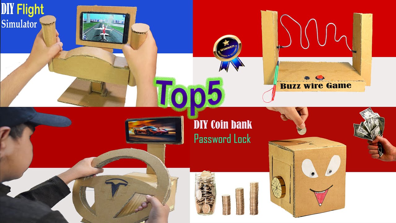 Top 4 Science project ideas from cardboard - YouTube