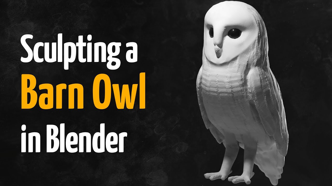 Blender Sculpting Timelapse - Barn Owl - YouTube