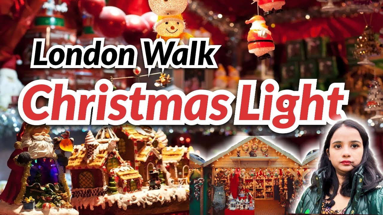 2024 🌲Christmas 🎅 London walking | Christmas lights in England UK ...