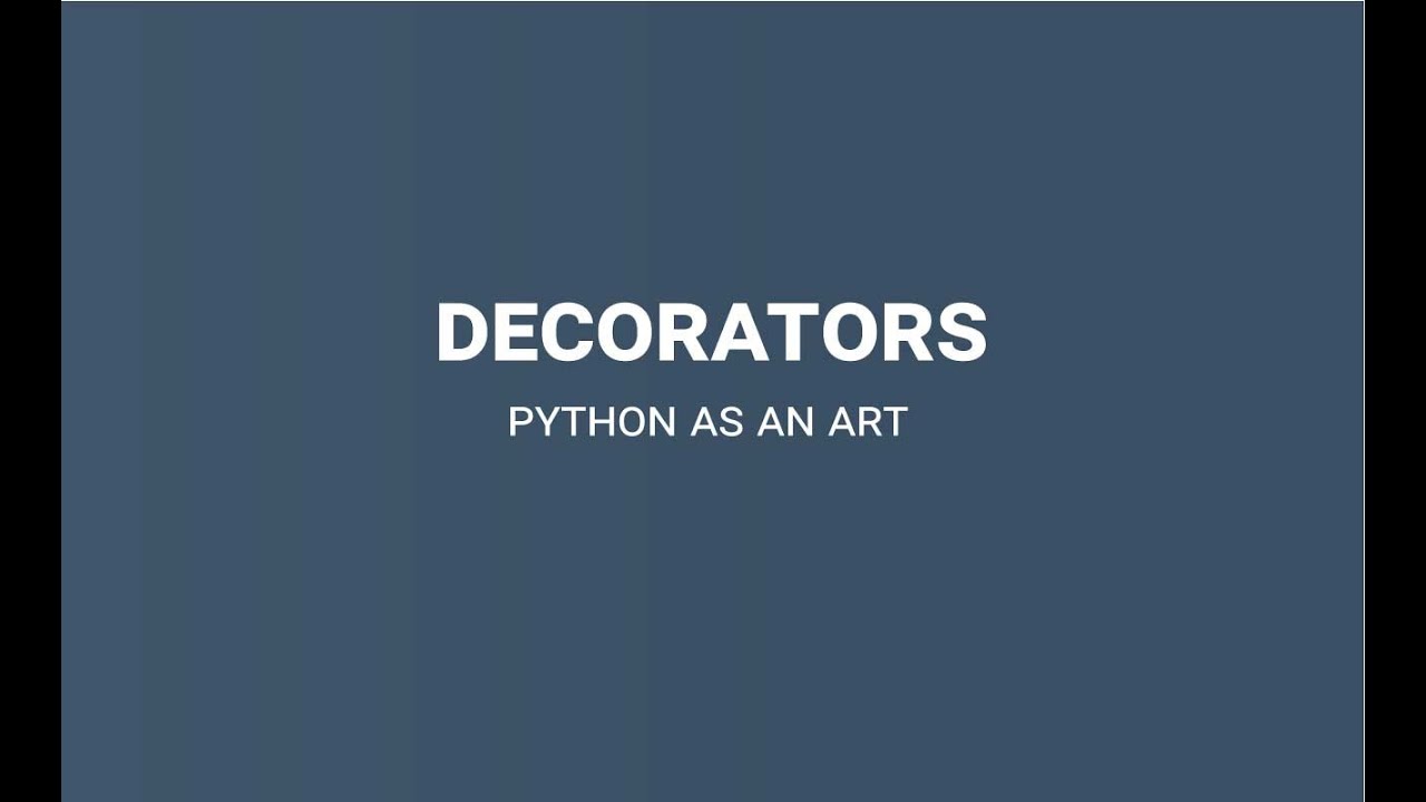 Python decorators - YouTube
