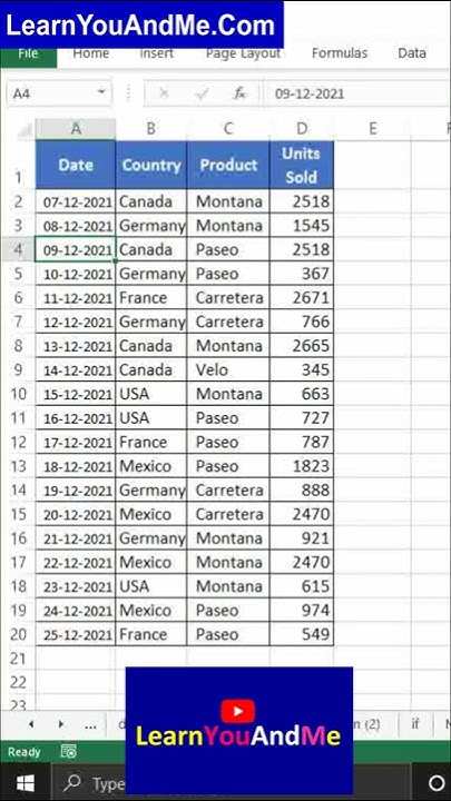 Smart Excel Shortcut : Quickly insert blank rows and columns | How to insert blank rows in Excel ...