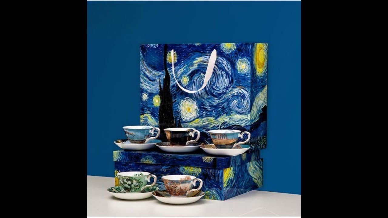 [Van Gogh style] Ceramic coffee cups, take you into Van Gogh's gorgeous ...