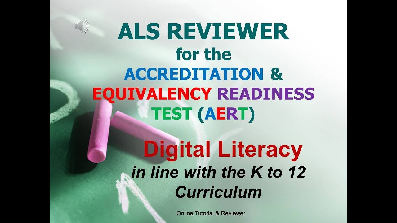 Video 43 - ALS REVIEWER for AERT - DIGITAL LITERACY - YouTube