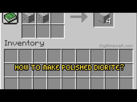 How to Make polished diorite In Minecraft? Survival Mode #minecraft ...
