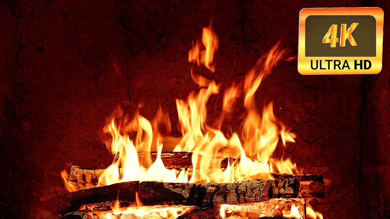 🔥 Warm Fireplace 4K with Relaxing Fire Sounds | Burning Fire for a Calm ...
