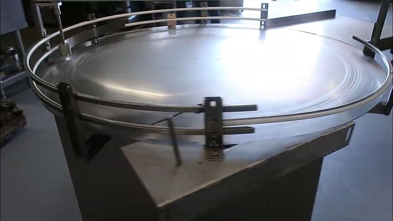 60 In. Diameter Globaltek Rotary Unscrambling/Accumulating Table | 8863b - YouTube