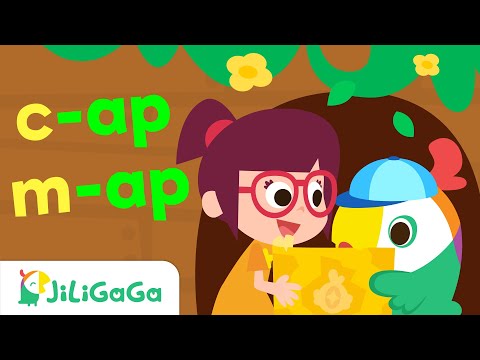 ap | cap map tap nap 🧢🗺🎶 | Fun with Phonics | Jiligaga