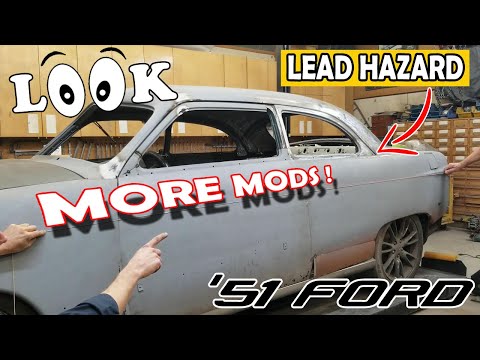 NEW Body Lines,  LEAD work, Gas Door DELETE! Ep.6 - 1951 FORD + INFINITI G35XS Sport
