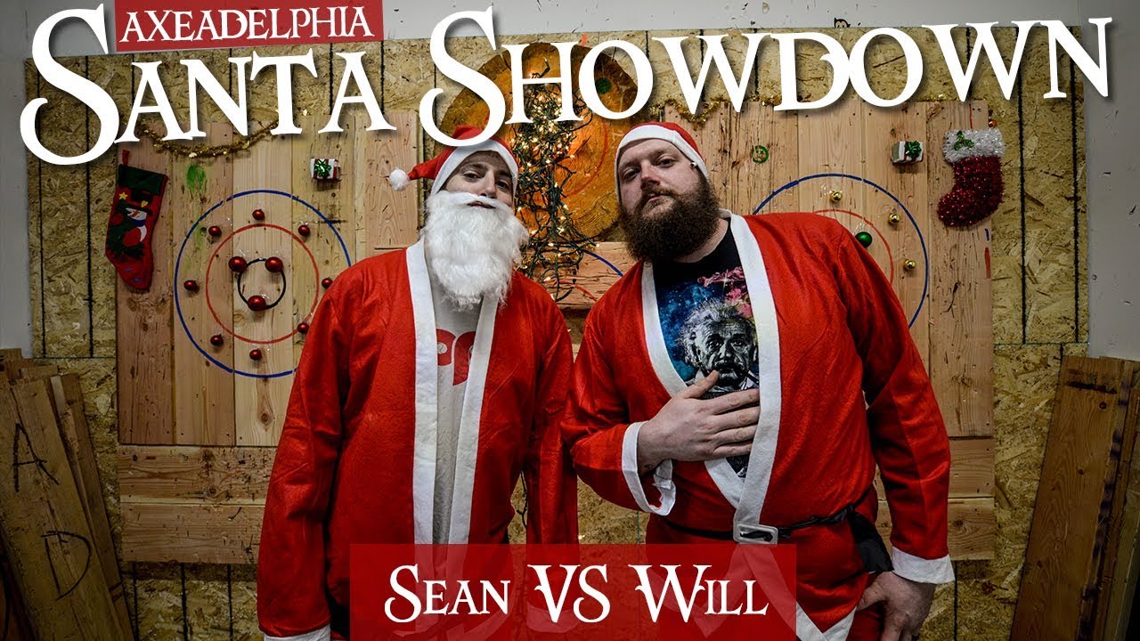 Axe Throwing Santa Showdown - YouTube