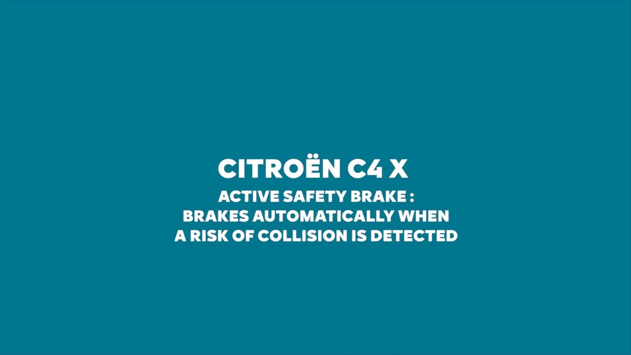 New Citroën ë-C4 X Electric - Active Safety Brake - YouTube