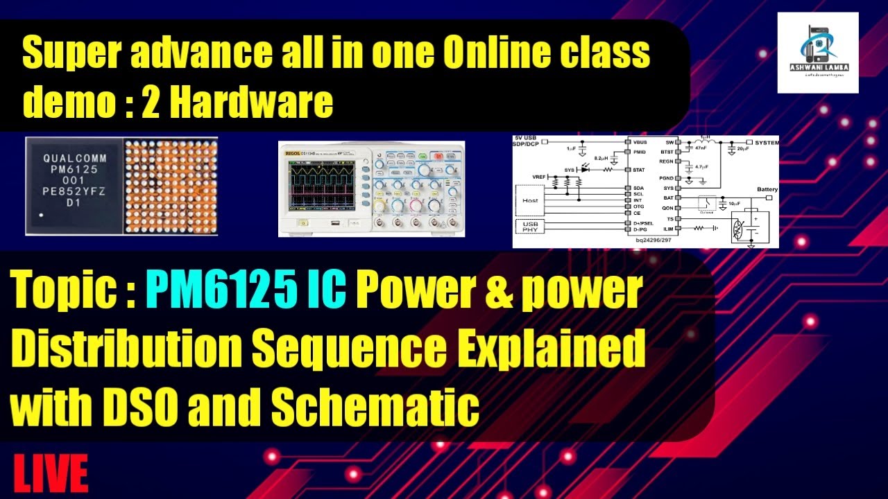 pm6125 ic power sequance live schematic tracing ashwani lamba - YouTube