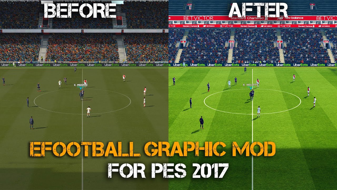 EFOOTBALL GRAPHIC MOD FOR PES 2017 - YouTube