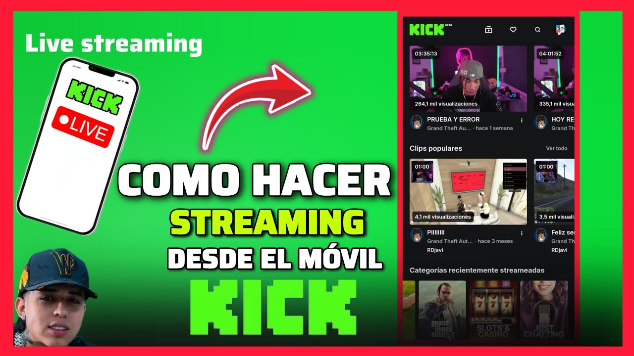 Cómo hacer un LIVE Streaming en KICK Con el Celular!? "Gaming" - YouTube