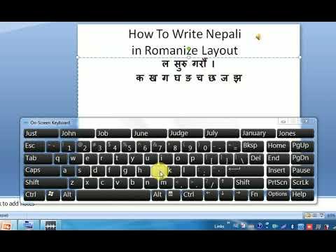nepali romanized typing keyboard layout first time - YouTube