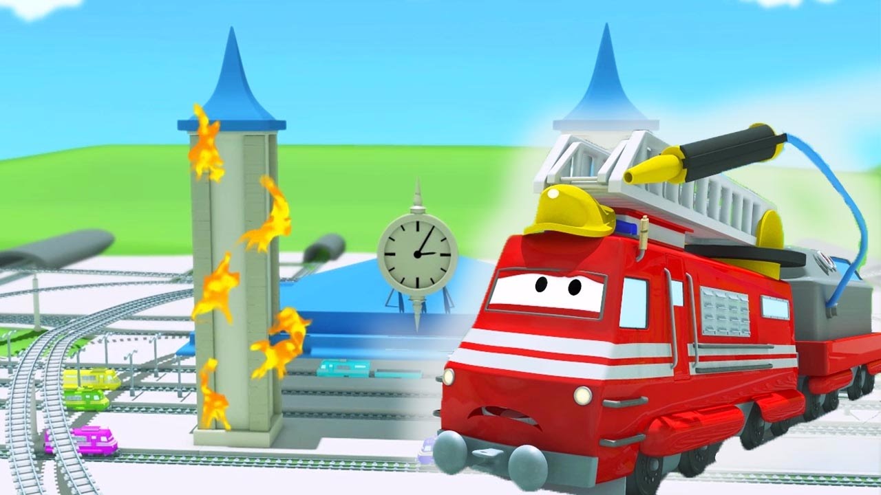 Troy The Train 🚆 is a Firetruck 🚒 in Train Town | Cars & Trucks ...
