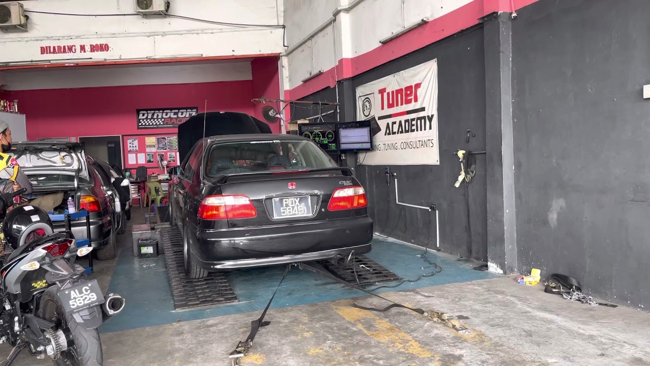 Honda ek4d vtec single cam dyno - YouTube