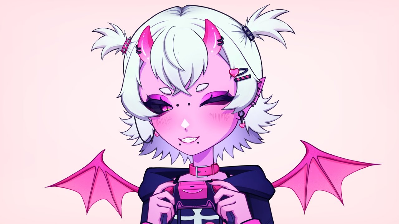 【Live2d showcase】Pink Demon Girl - YouTube