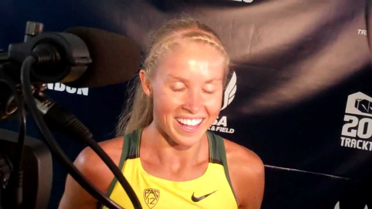 Oregon's Jordan Hasay After Round 1 of 1500m 2012 Olympic Trials - YouTube
