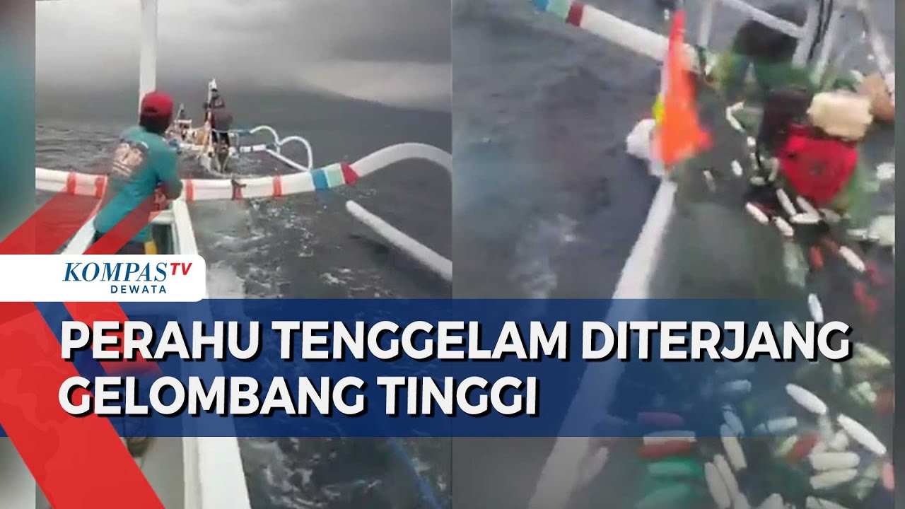 Perahu Tenggelam Diterjang Gelombang Tinggi Di Perairan Karangasem ...