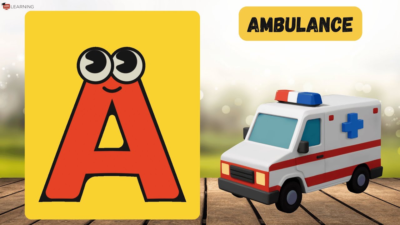 ABC Vehicle Phonics Song 🚗 ️ A to Z Transportation for Kids | Learn ...