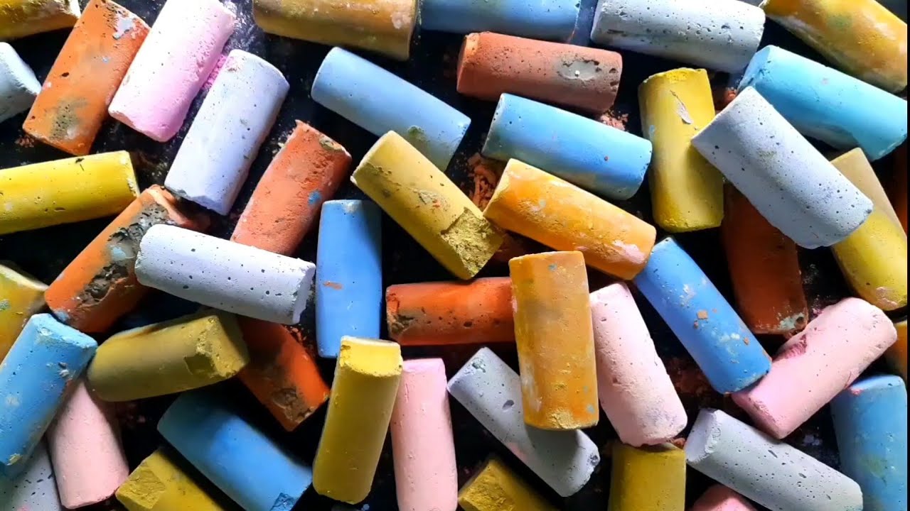 Colorful Chalk Mini Cylinders| Edit| Please Subscribe💖 #oddlysatisfying ...
