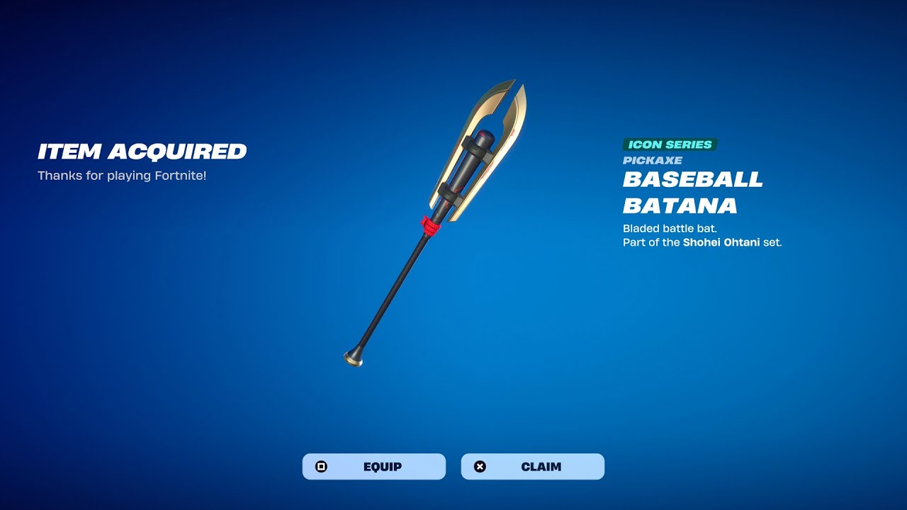 How To Get Baseball Batana Pickaxe NOW FREE In Fortnite! (Free Baseball ...