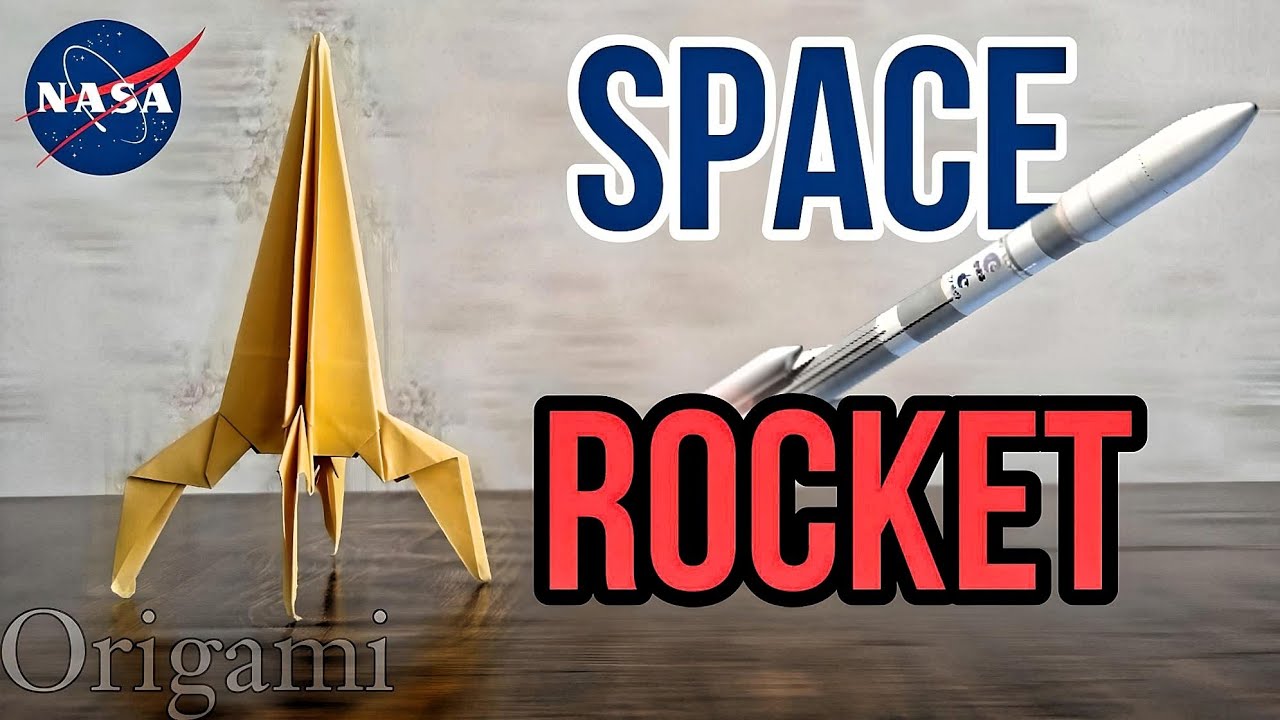 How to make a paper SPACE ROCKET step-by-step | Origami SPACE ROCKET ...