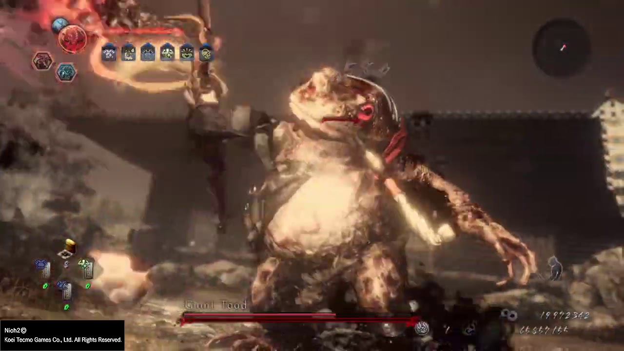 Nioh 2 - Giant Toad Boss Fight - YouTube