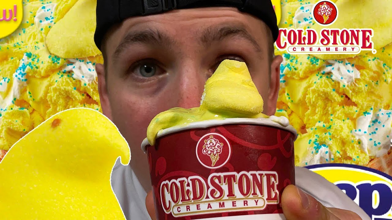 COLD STONE CREAMERY Easter Ice Cream REVIEW! PEEPS 🐣 My Spring! With A ...
