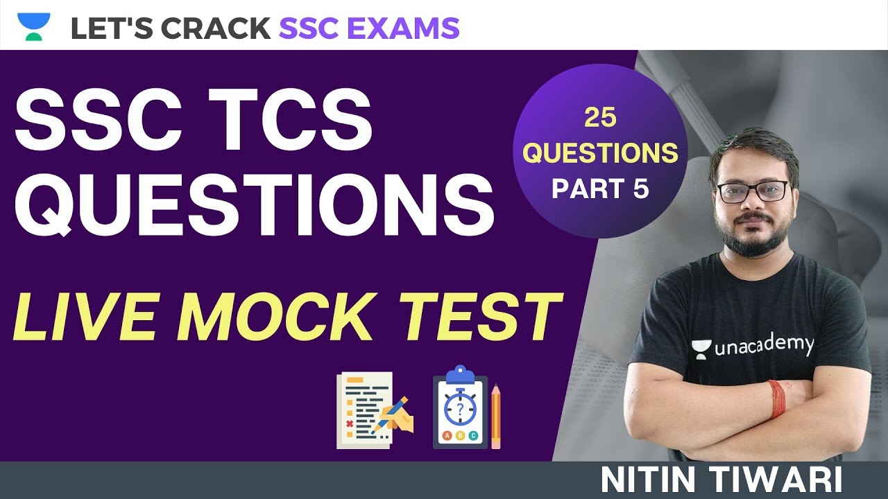 Live Mock Test TCS Pattern 25 question | SSC TCS Test Pattern Questions ...