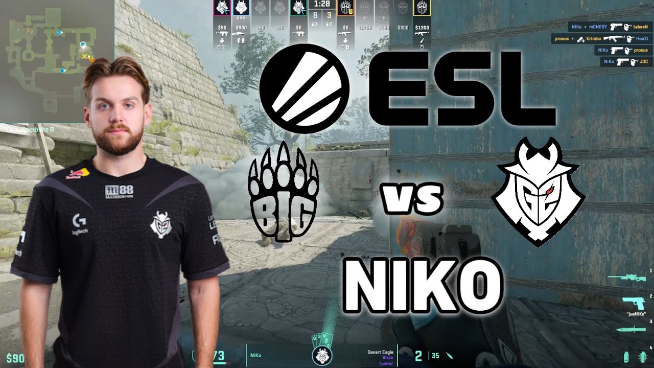 CS2 POV | G2【NiKo】(26-5) vs BIG (Ancient) | ESL Pro League Season 19 ...