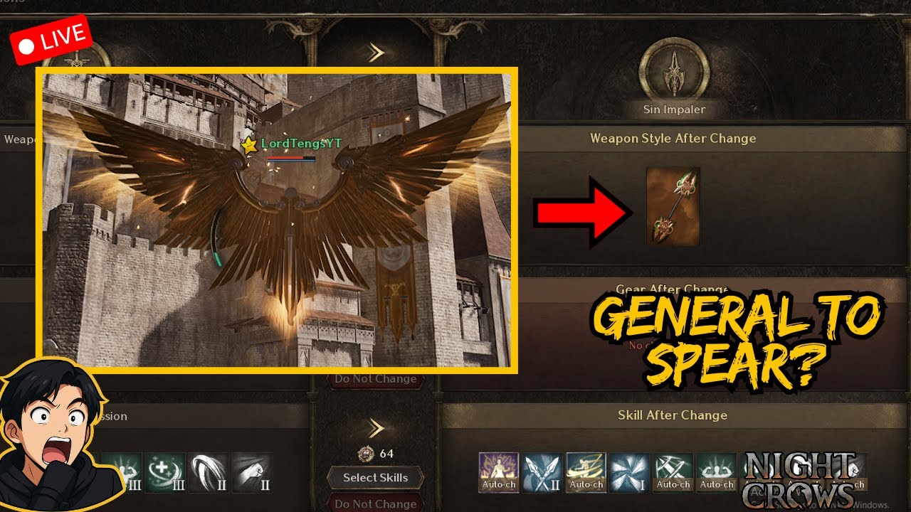 Change Class General to Spear Worth it ba? Night Crows LIVE - YouTube