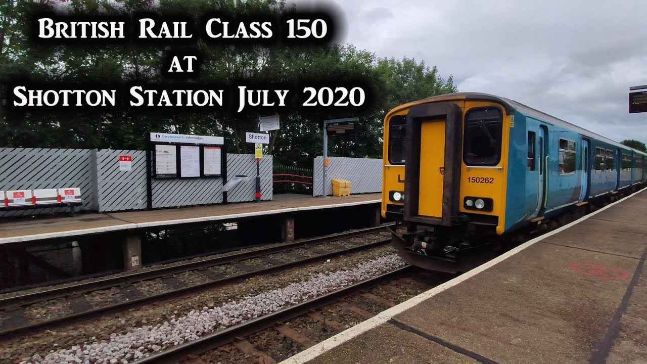 British Rail Class 150 Arriving at Shotton Station - YouTube