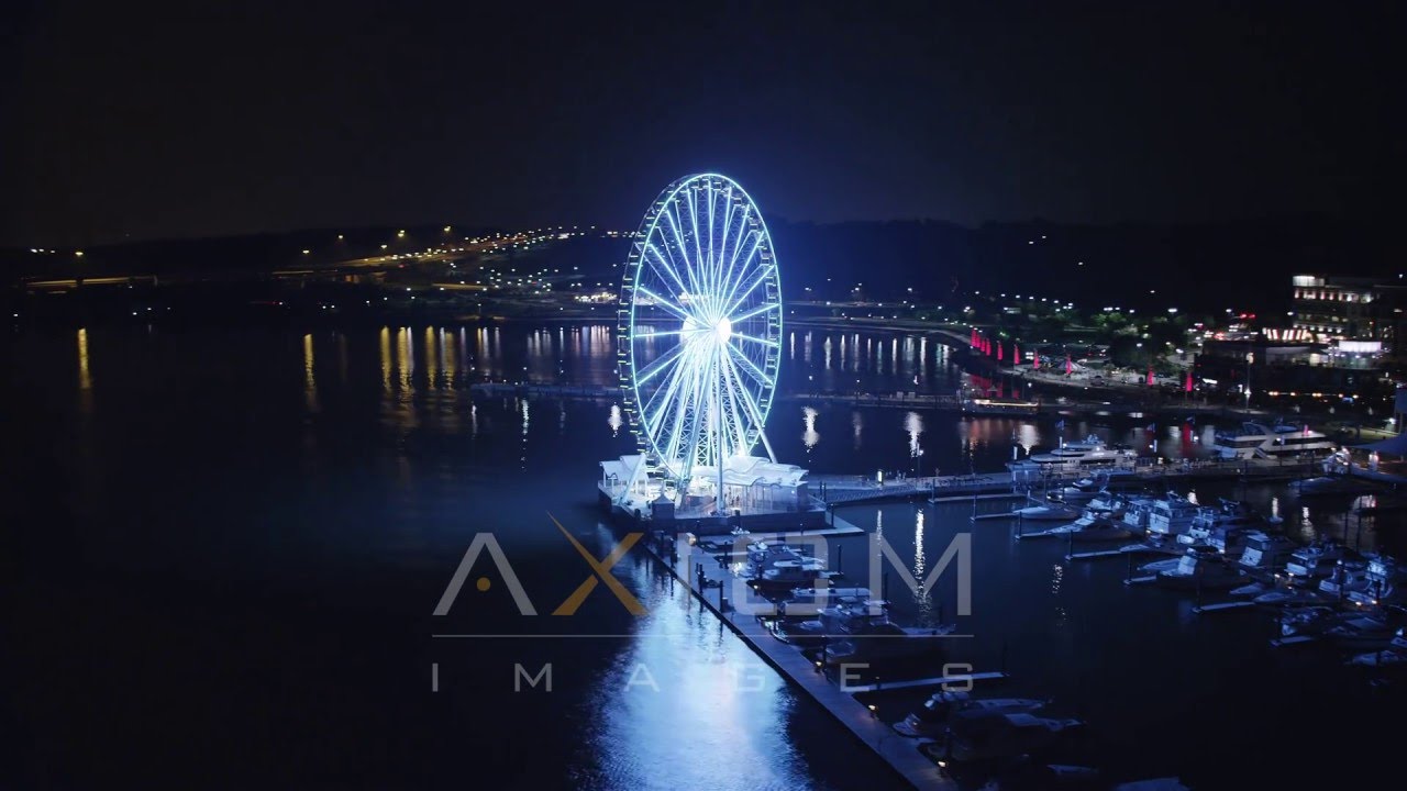 National Harbor Maryland At Night Stock Photo Download