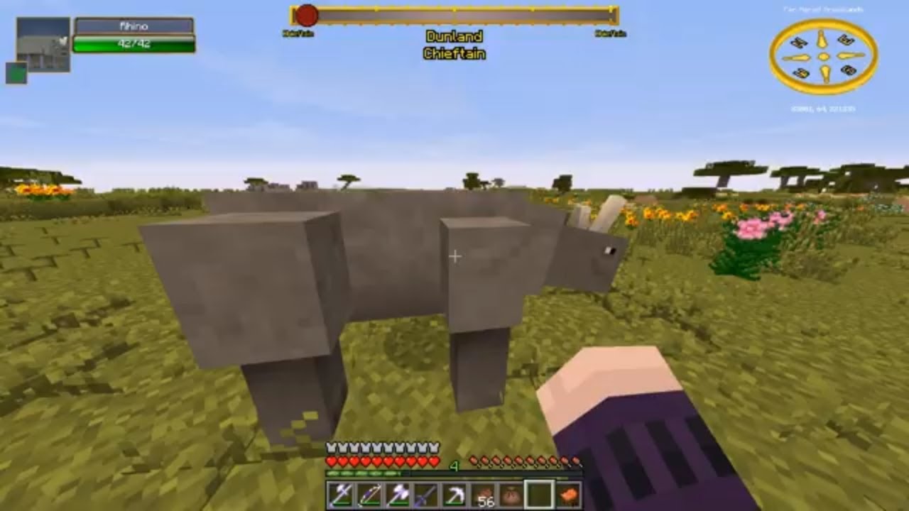 How to Tame a Rhino in Minecraft - YouTube