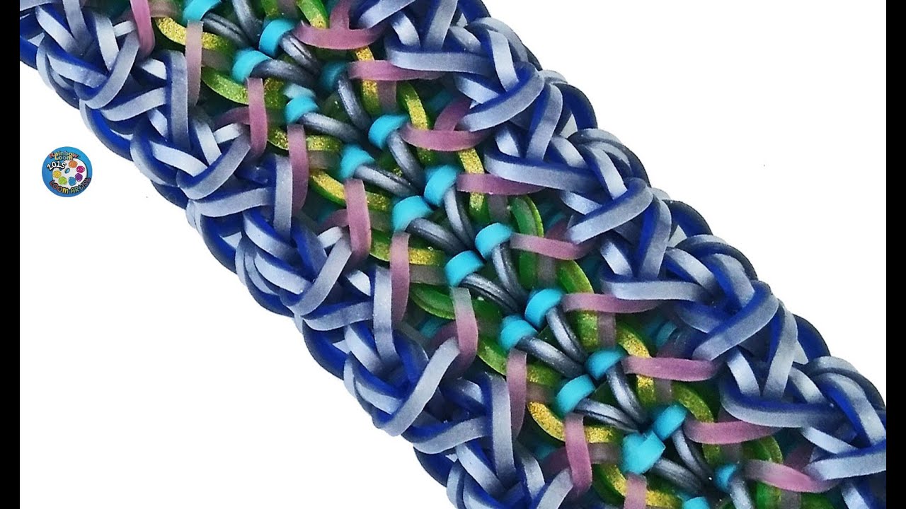 Rainbow Loom Bracelet "MOON RIVER" (Original Design) (ref #5dd) - YouTube