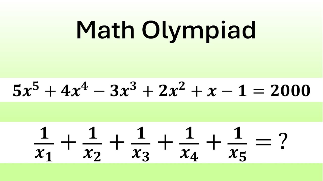Can You Solve This Amazing Algebra Problem? | Olympiad Algebra - YouTube