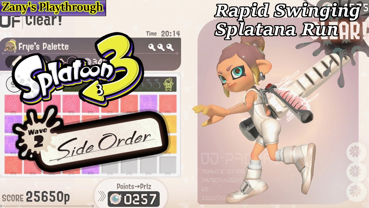 Splatoon 3: Side Order - Rapid Swinging Splatana Run - YouTube