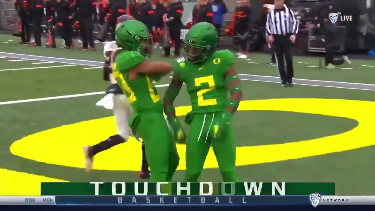 Mykael Wright Lightning Fast 98 yard Kick Return Touchdown | Oregon ...
