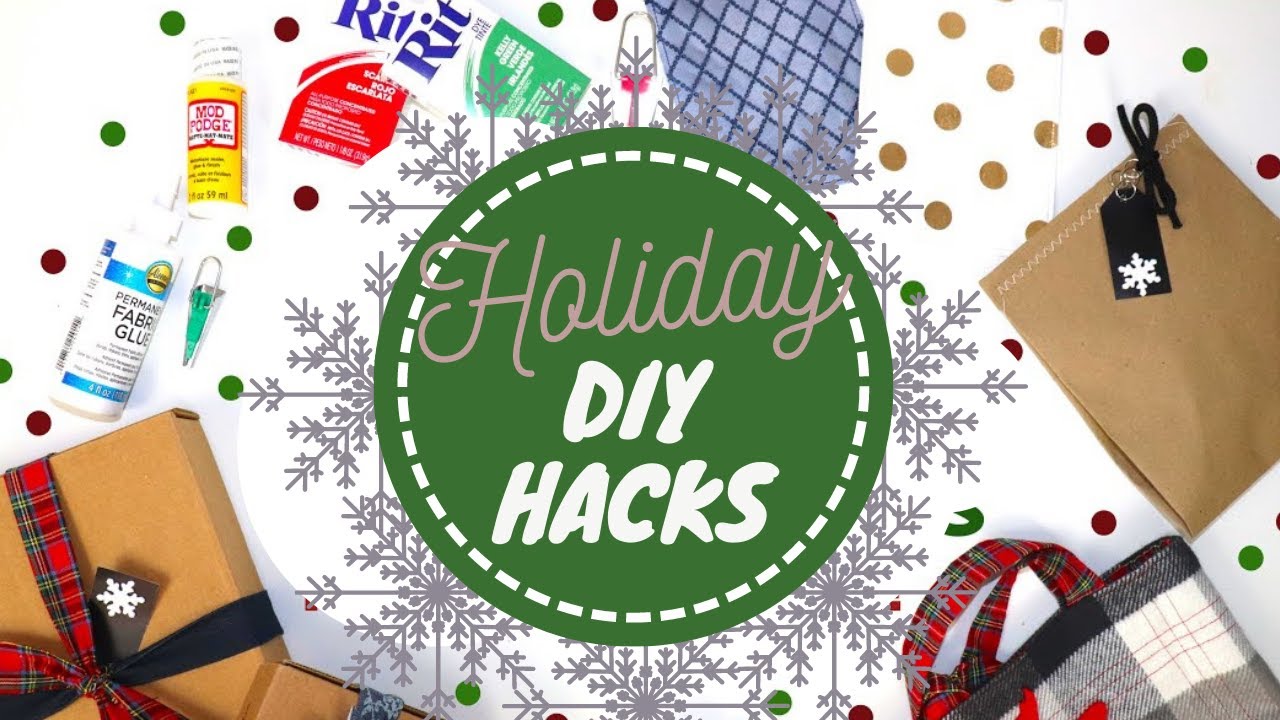 Use THESE awesome DIY Holiday Hacks for a stress free gifting! - YouTube