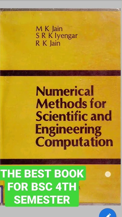 The Best Book For Bsc 4th Semester|Numerical Methods - YouTube