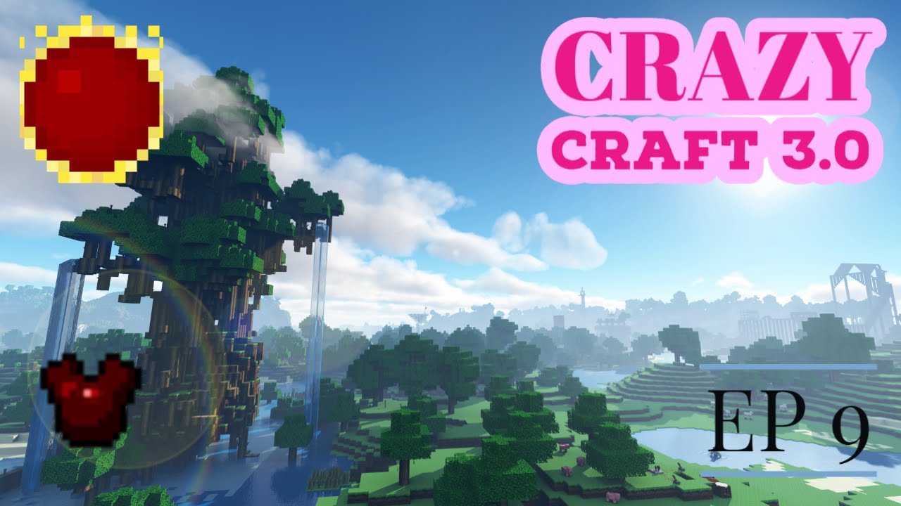 CrazyCraft EP 9~~~~New House and Making Red Matter Armour - YouTube