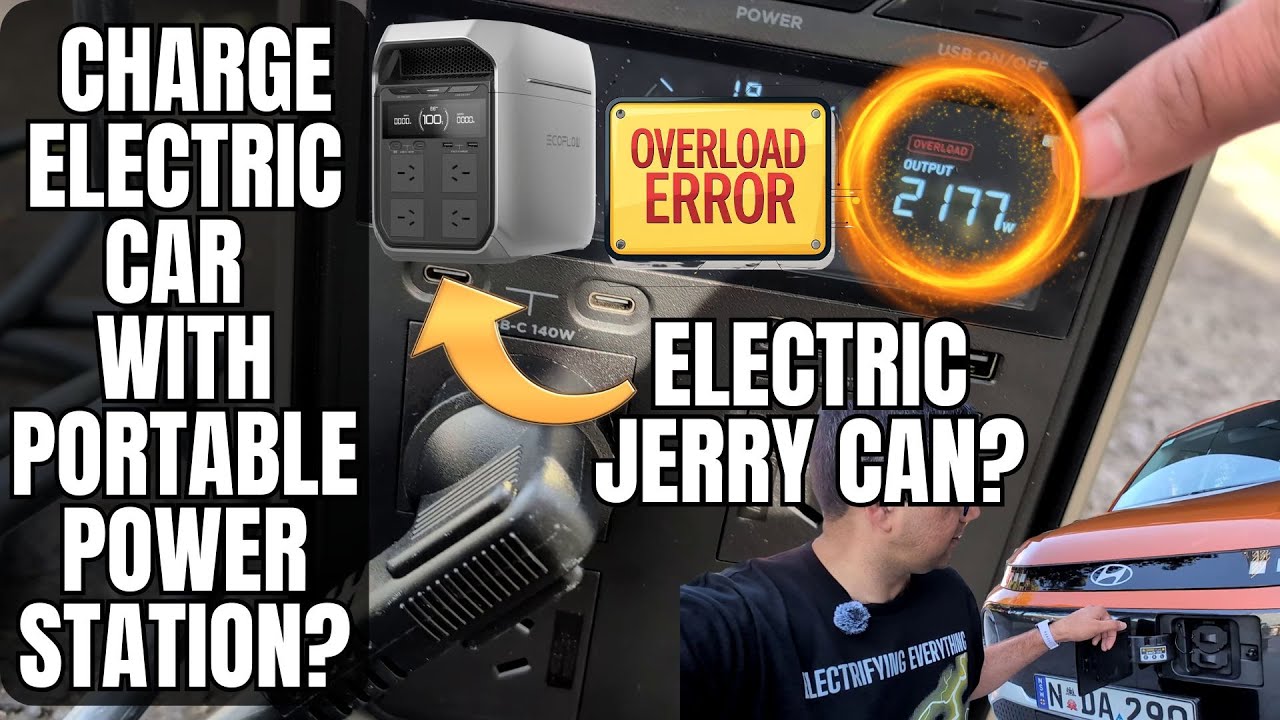 Can Portable Power Charge EV? Electric Jerry Can Test With 1kWh Ecoflow ...