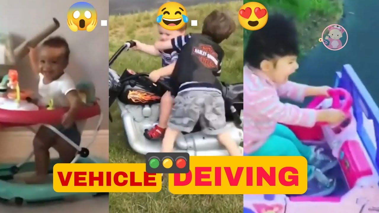 Funnest baby drive vehicle- Baby Driving Funny Moment-Funny video 2023 ...