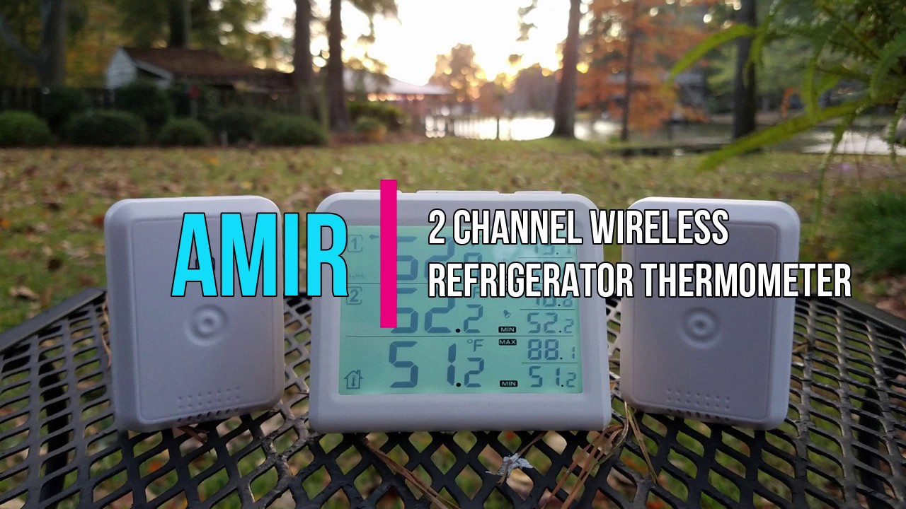 AMIR 2019 Upgraded 2 Channels Thermometer with 2 Wireless Sensors - YouTube